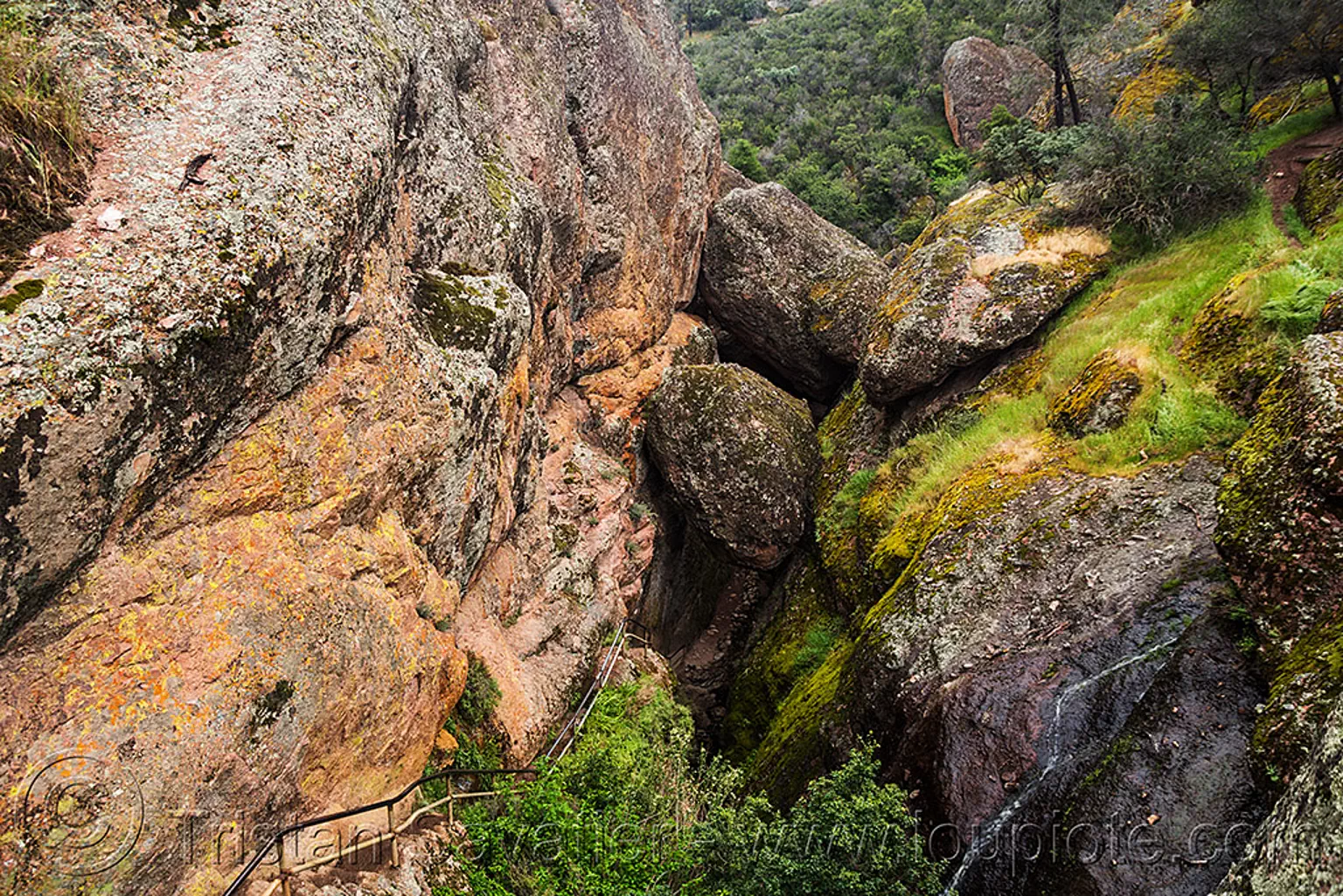 bear gulch cave trail, pinnacles national park, california