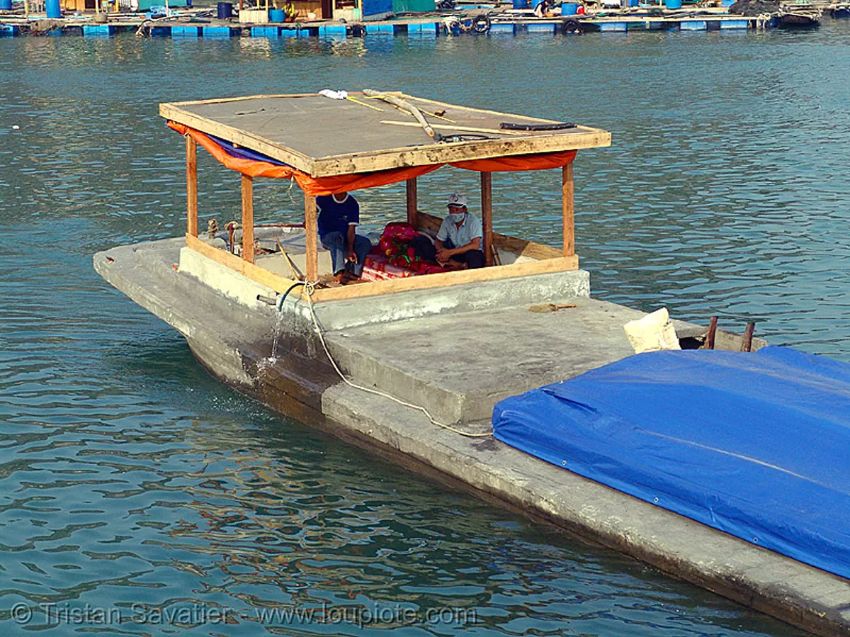 boat made of concrete, vietnam