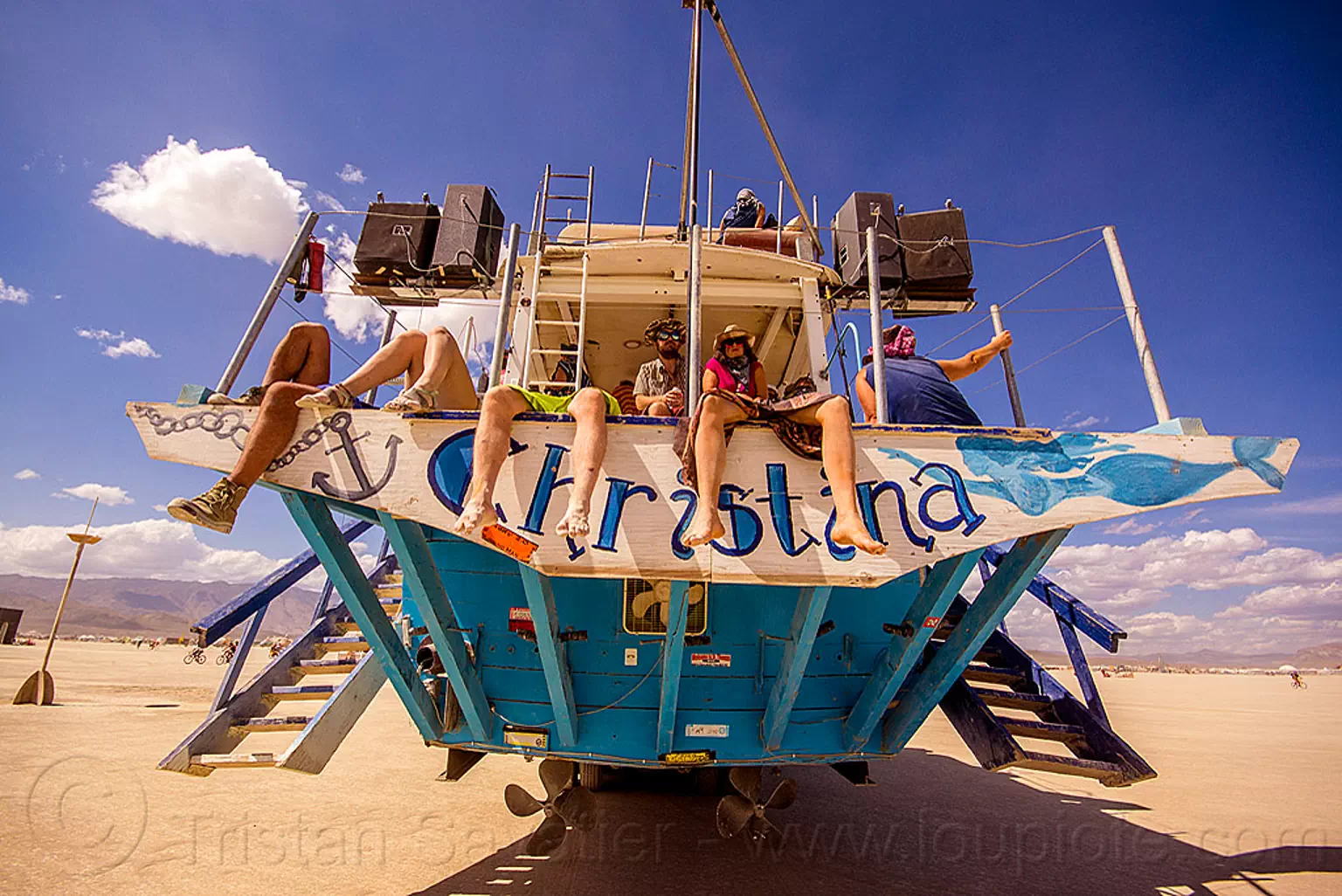 burning man, aft of christina yacht - #21473352860