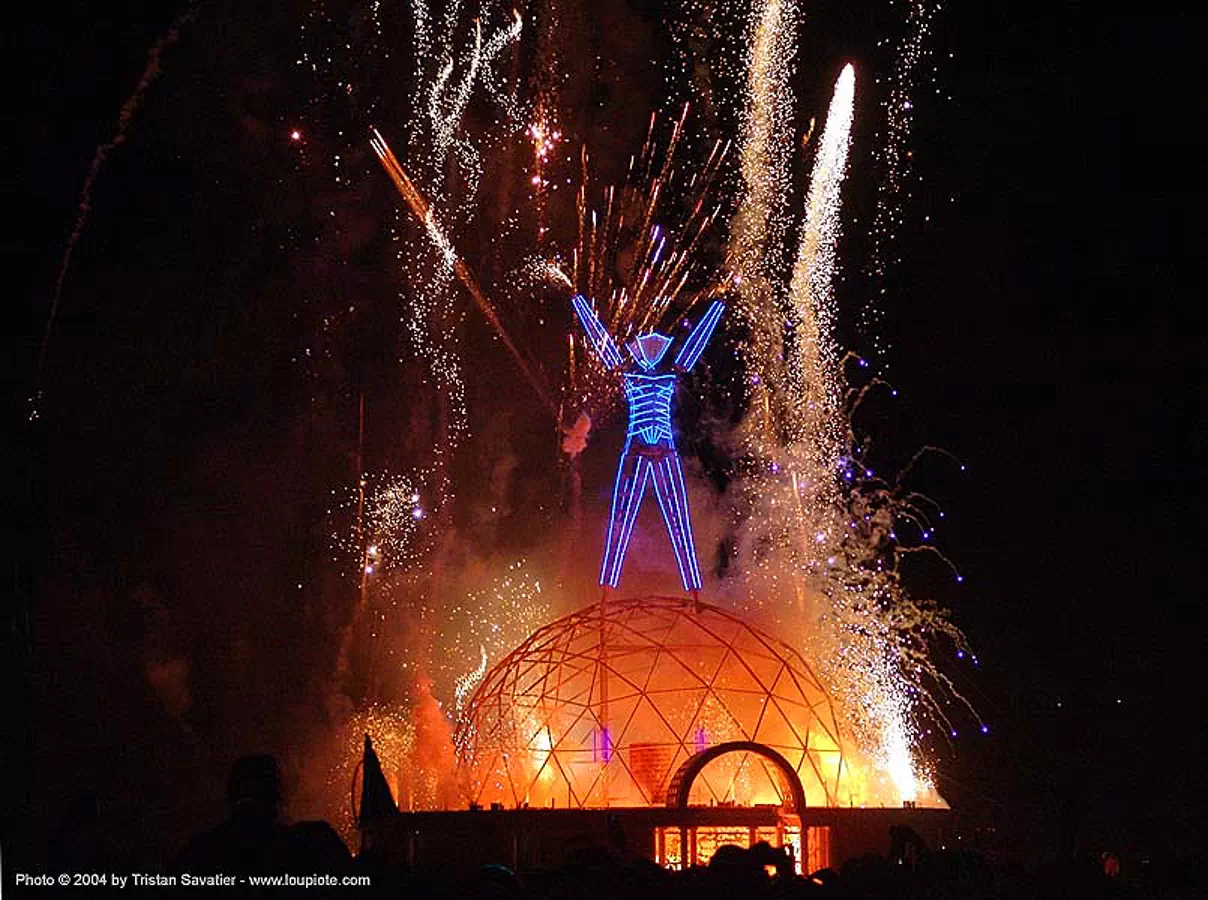 burning man, burning the man