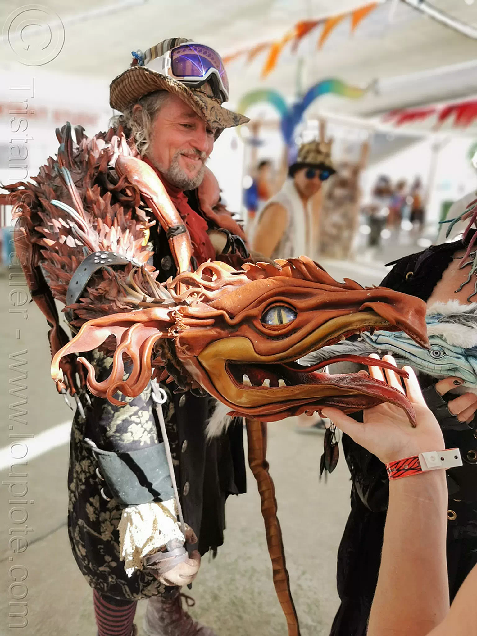 burning man, copper the dragon