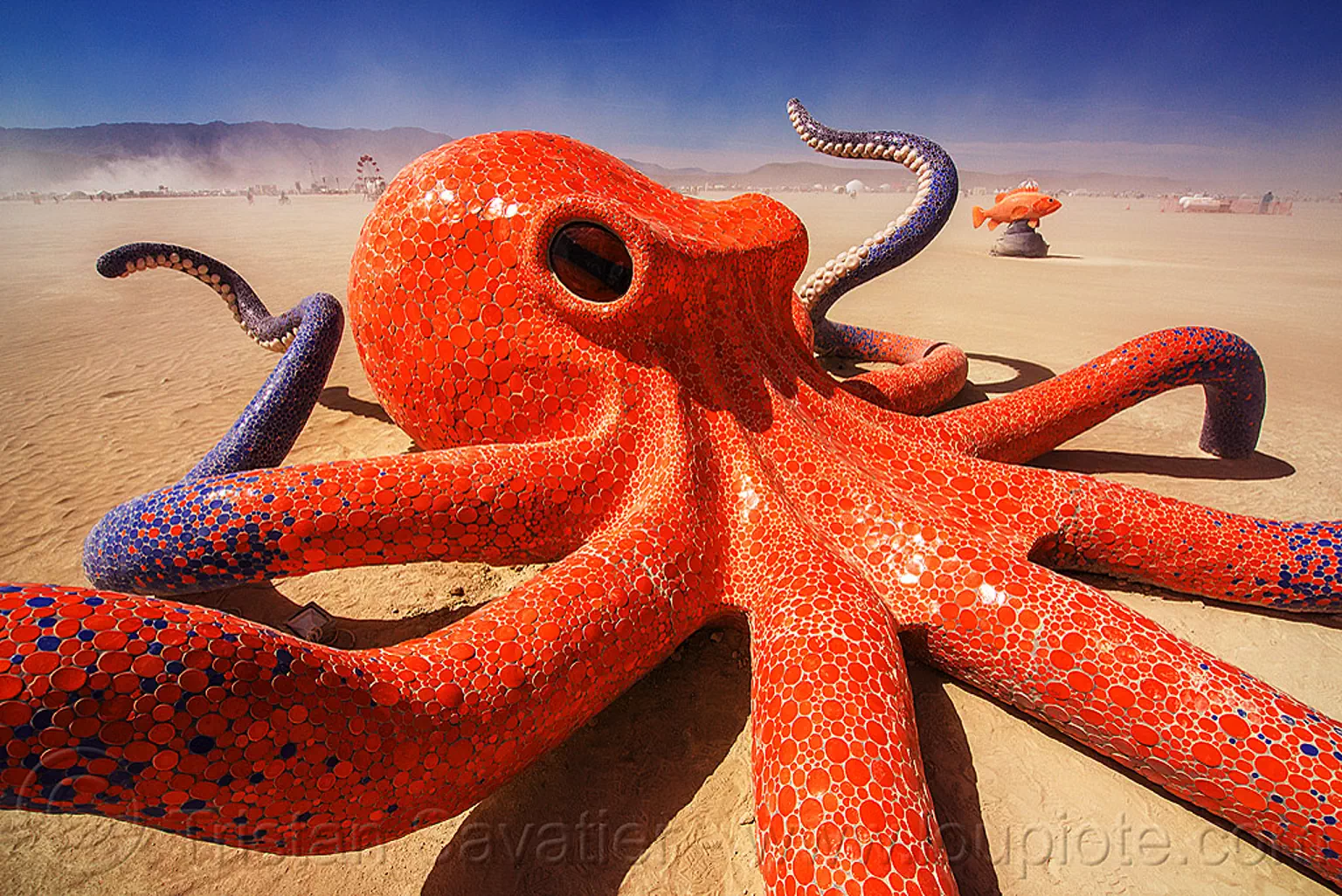 burning man, giant octopus