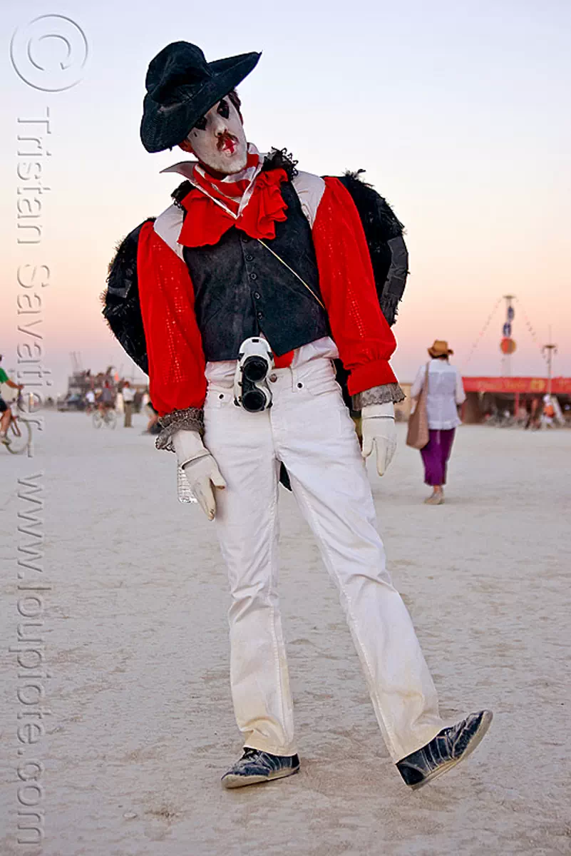 burning man, mime performer