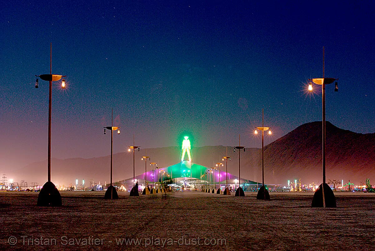 burning man, the man, shortly before it was set ablaze by an arsonist