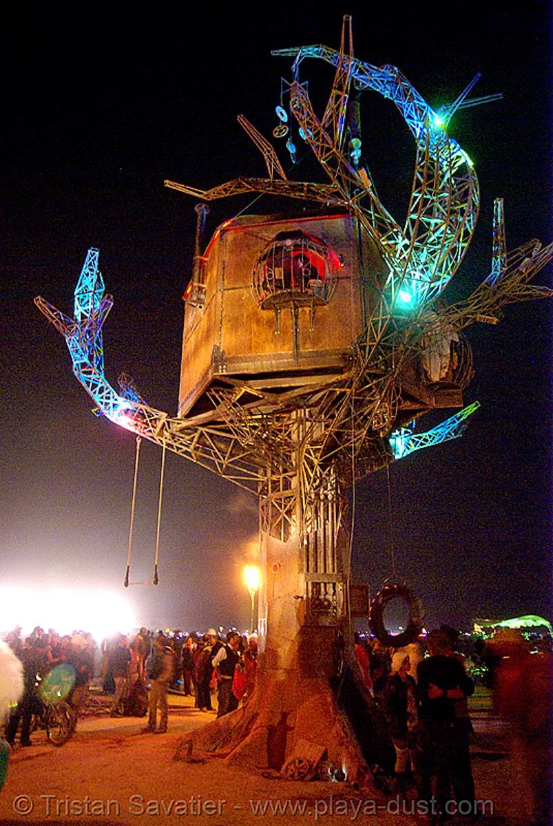 burning man, the steampunk tree house