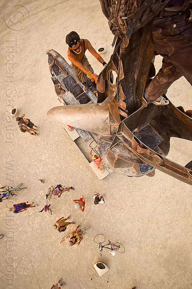 burning man, view from the top of the coyote