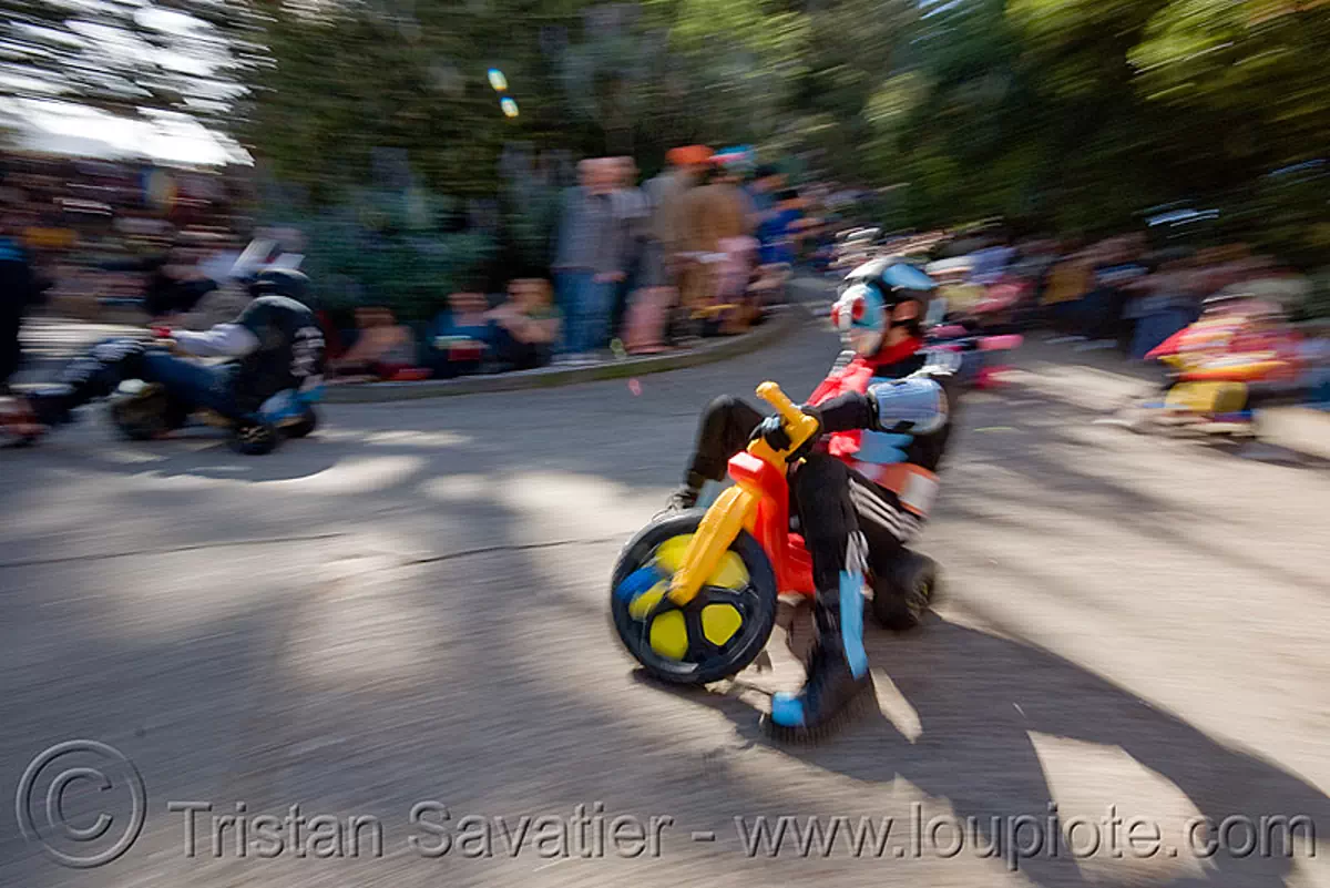 BYOBW, "bring your own big wheel" race, toy tricycles, san francisco