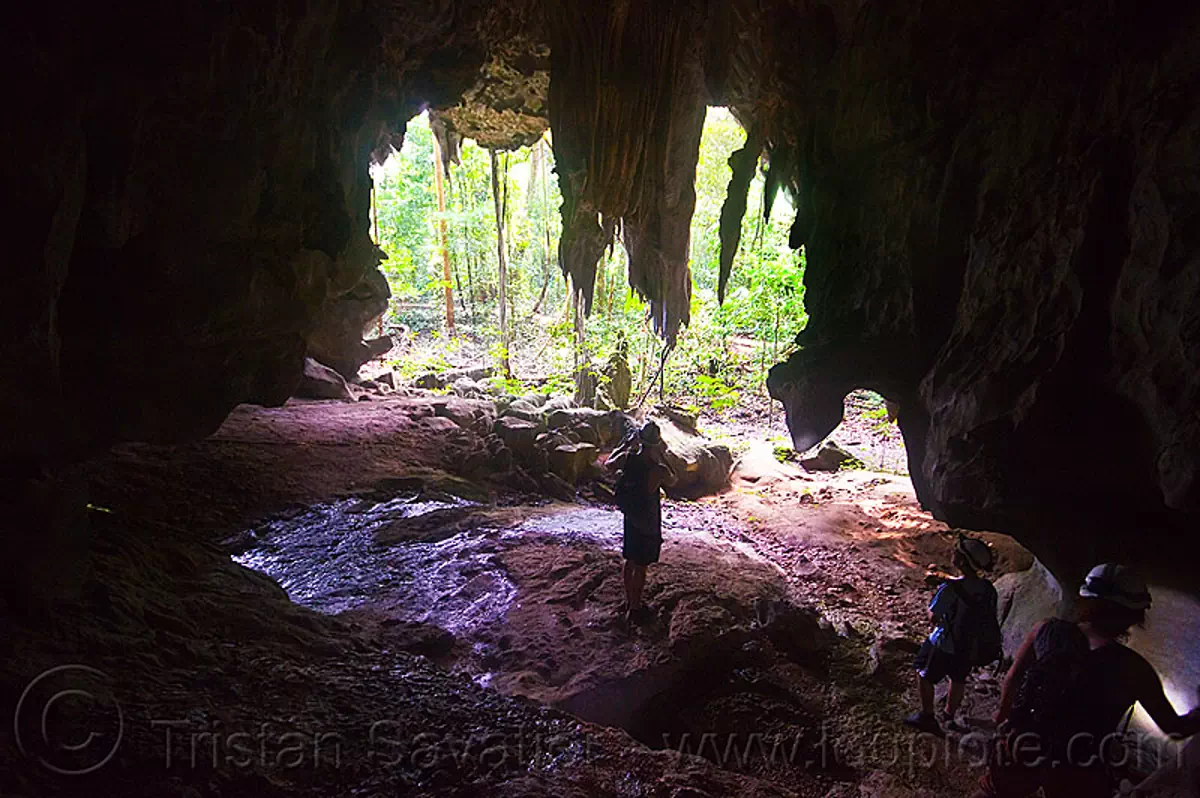caving in mulu, racer cave, borneo