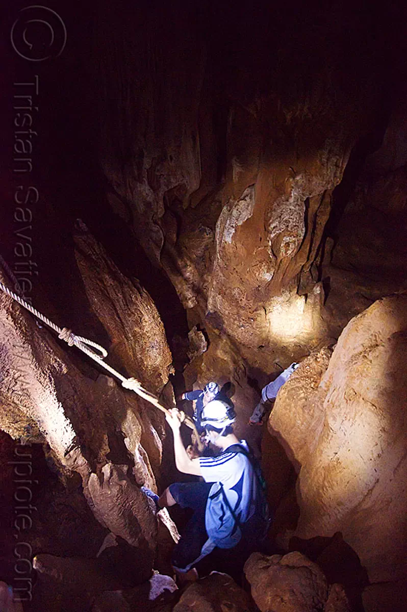 caving in mulu, racer cave, borneo