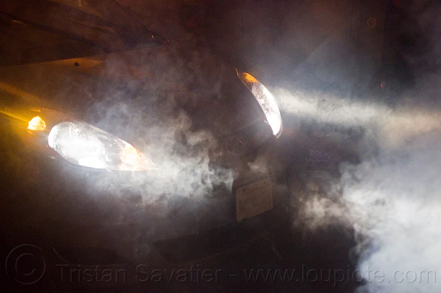 driving through smoke