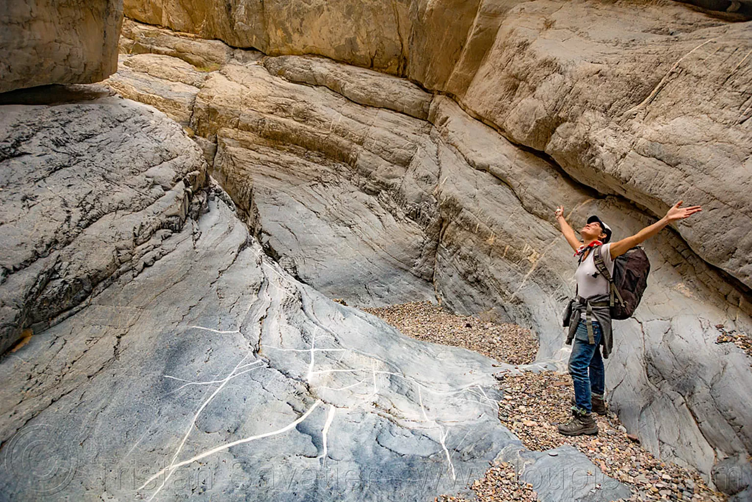 fall canyon, marble formation, death valley national park, california
