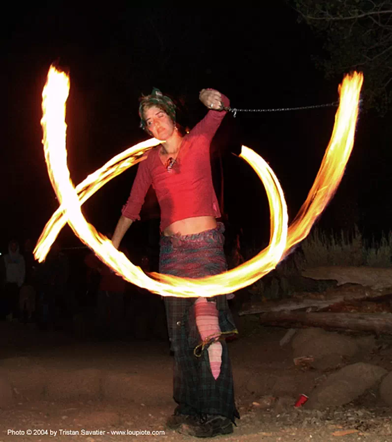 fire-dancer, rainbow gathering, hippie