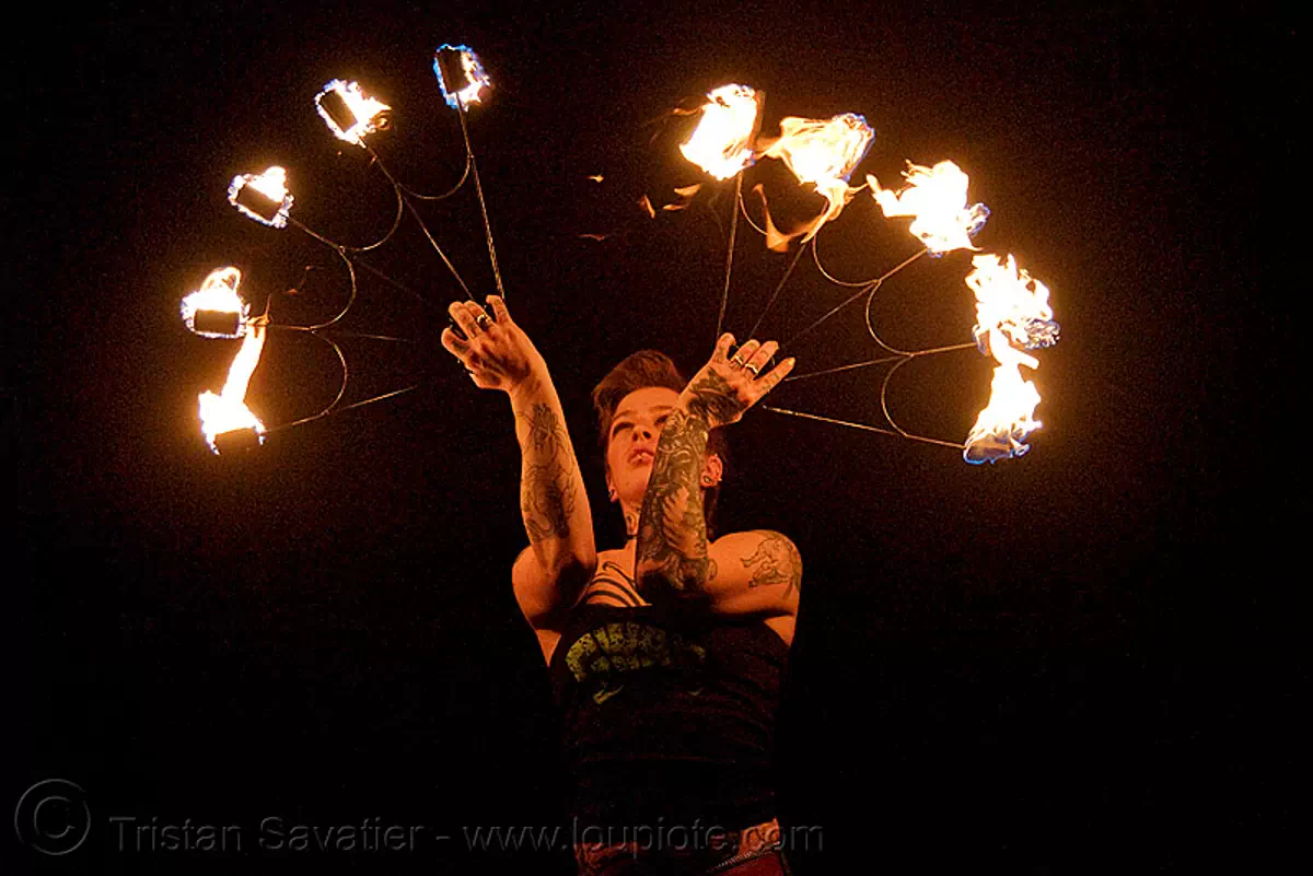 fire fans (san francisco), fire dancer, leah