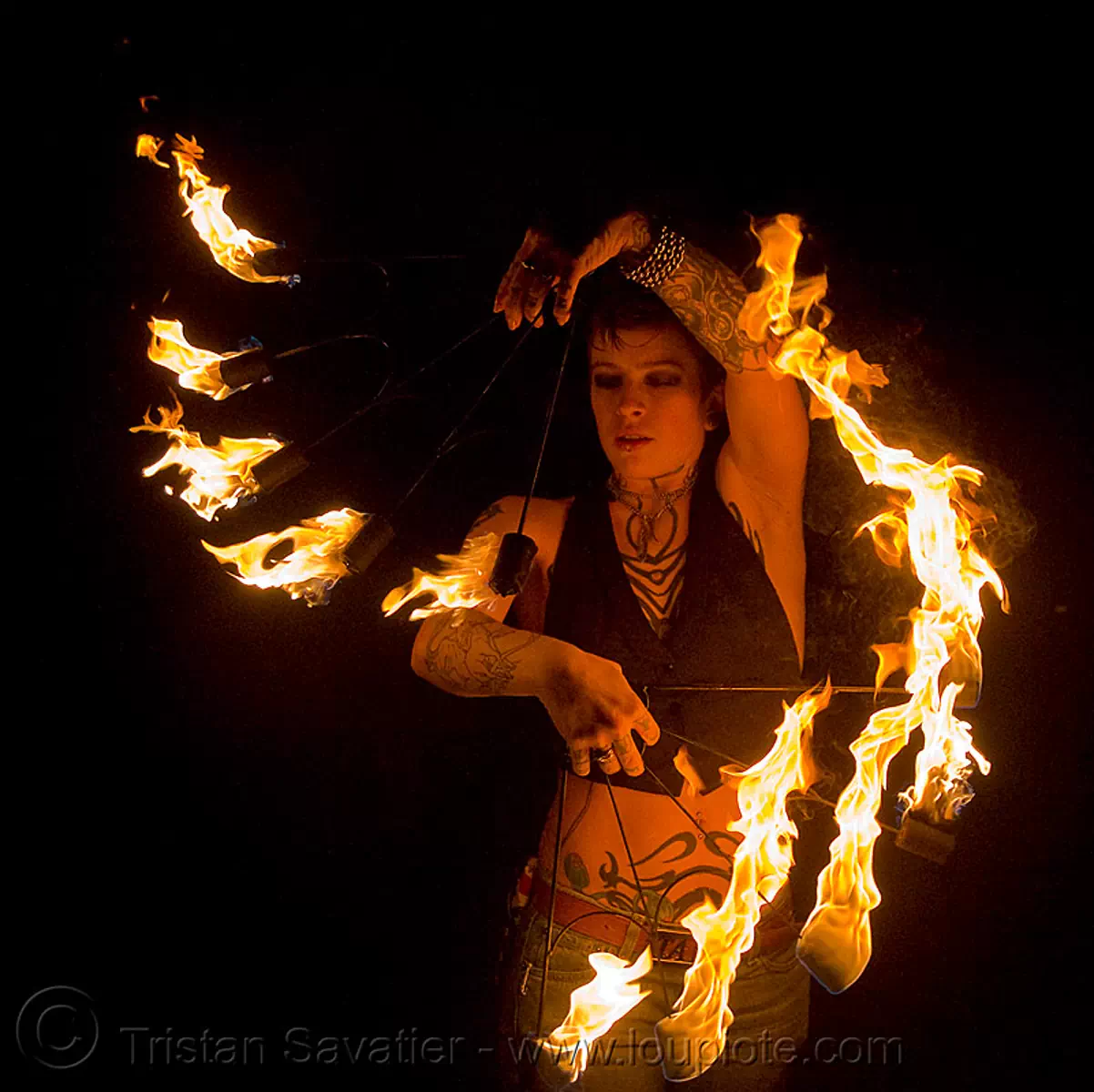 fire fans (san francisco), fire dancer, leah