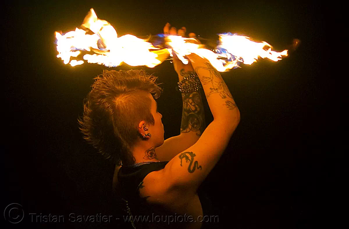fire fans (san francisco), fire dancer, leah