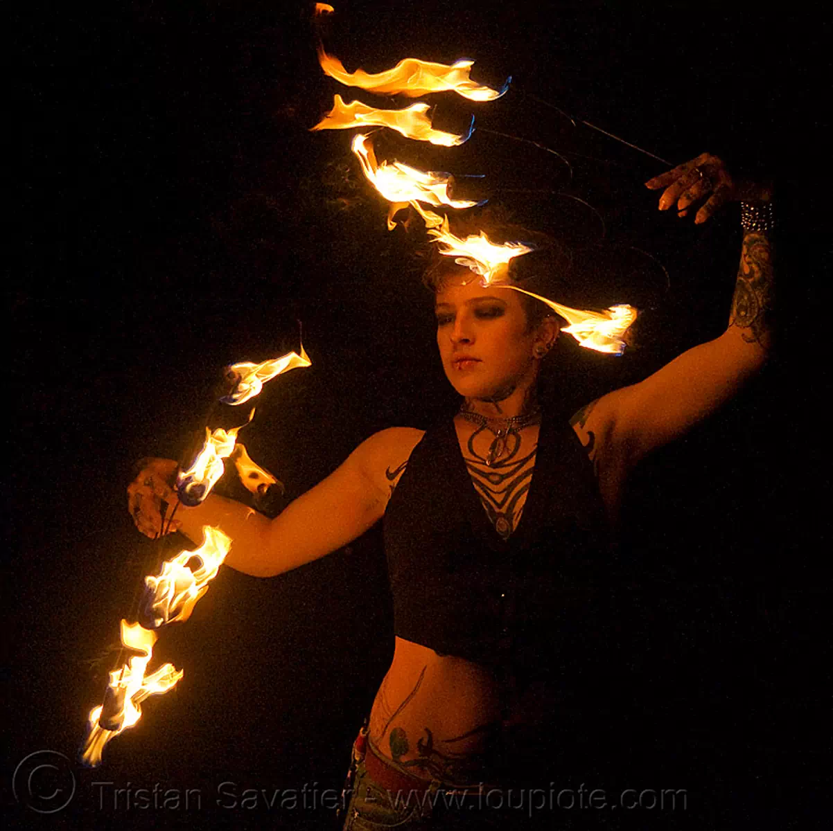 fire fans (san francisco), fire dancer, leah