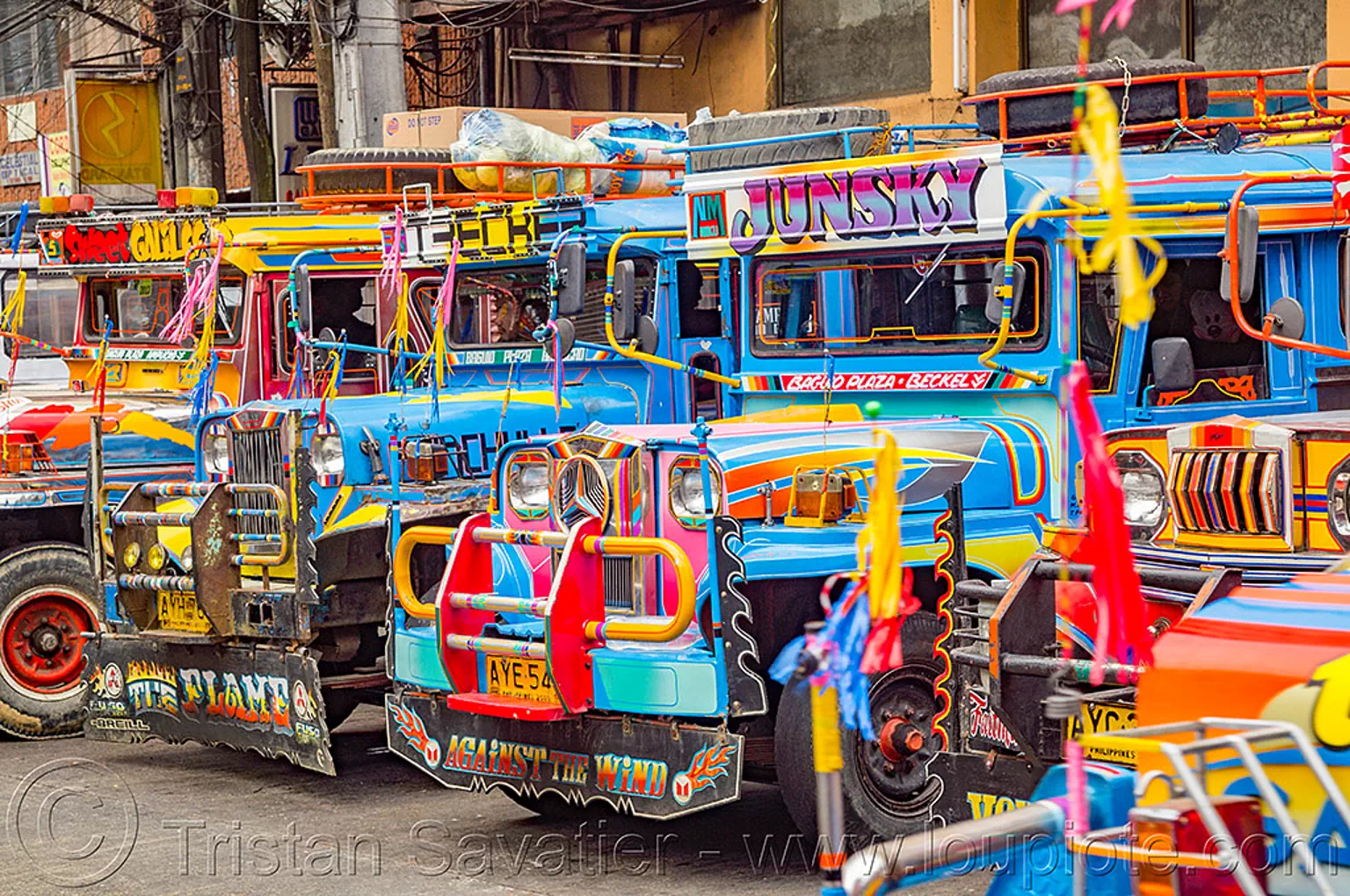 jeepneys at jeepney station, philippines