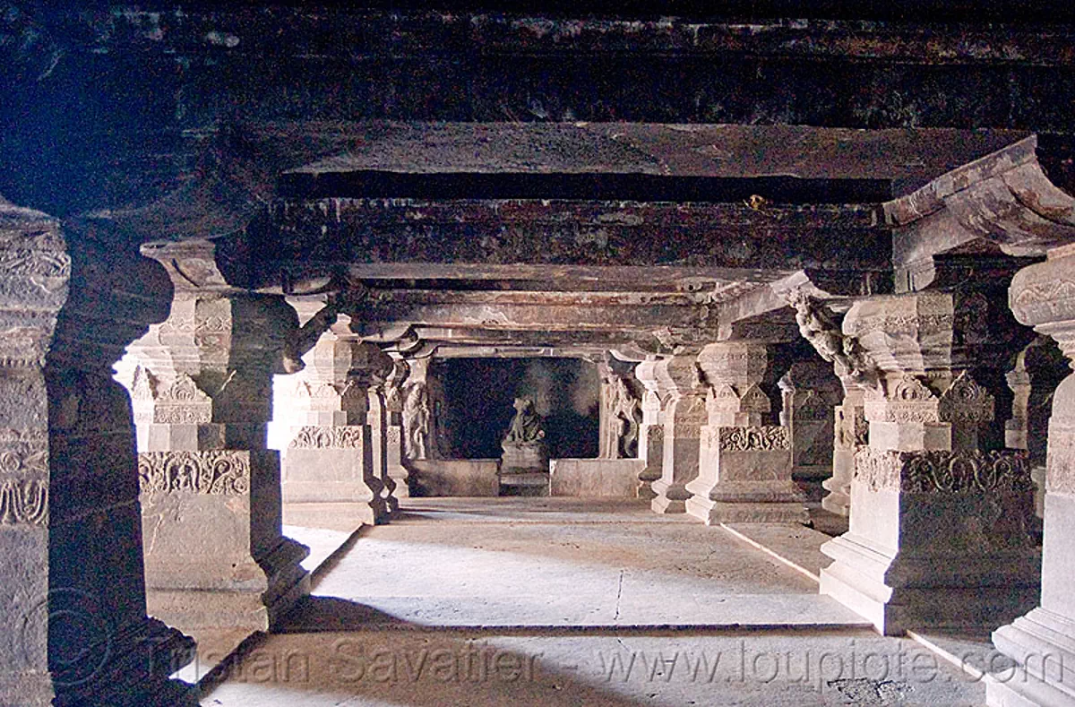 kailash temple, monolithic hindu temple, ellora caves, india