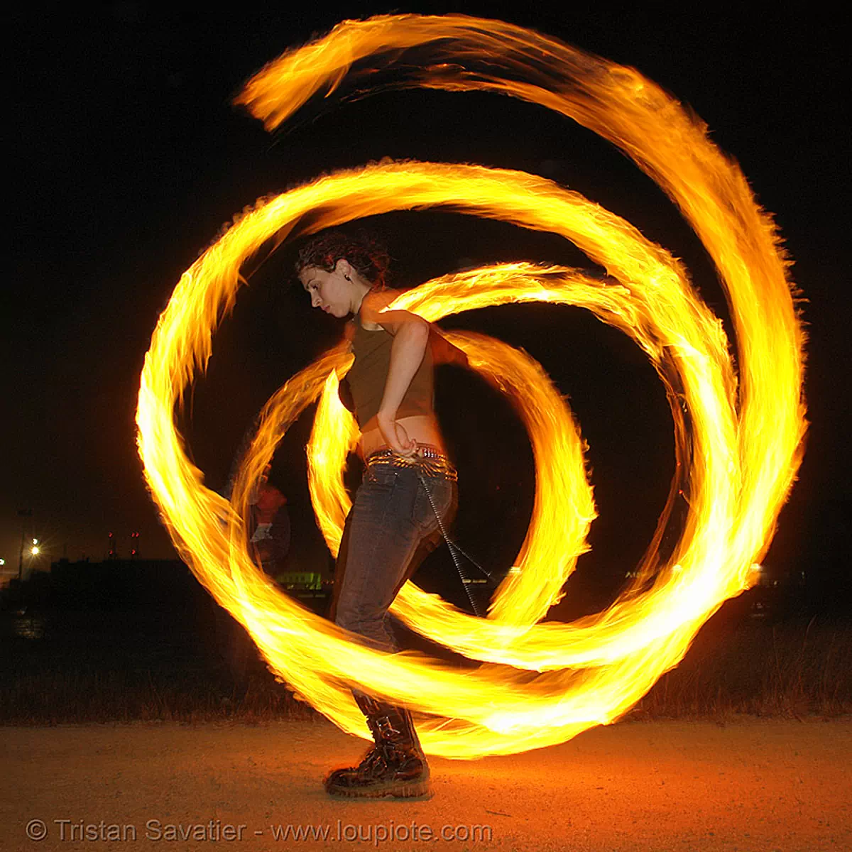 lexie spinning fire poi