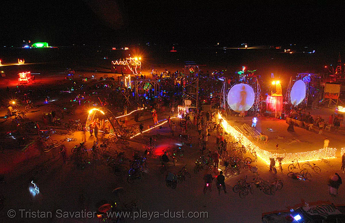 playa from above, burning man 2006