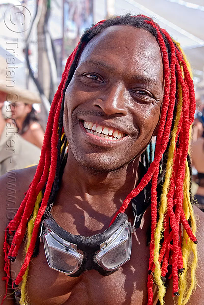 red and yellow dreadlocks, damon knight