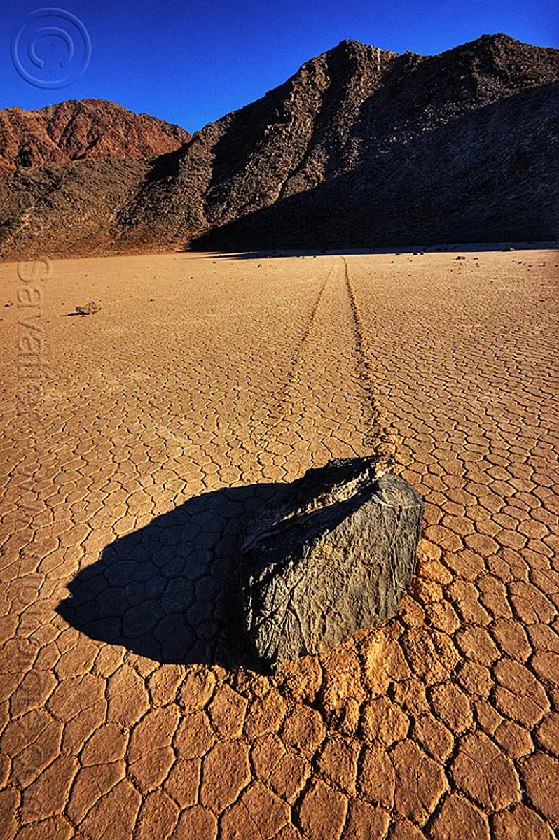 sailing stone closeup, death valley racetrack