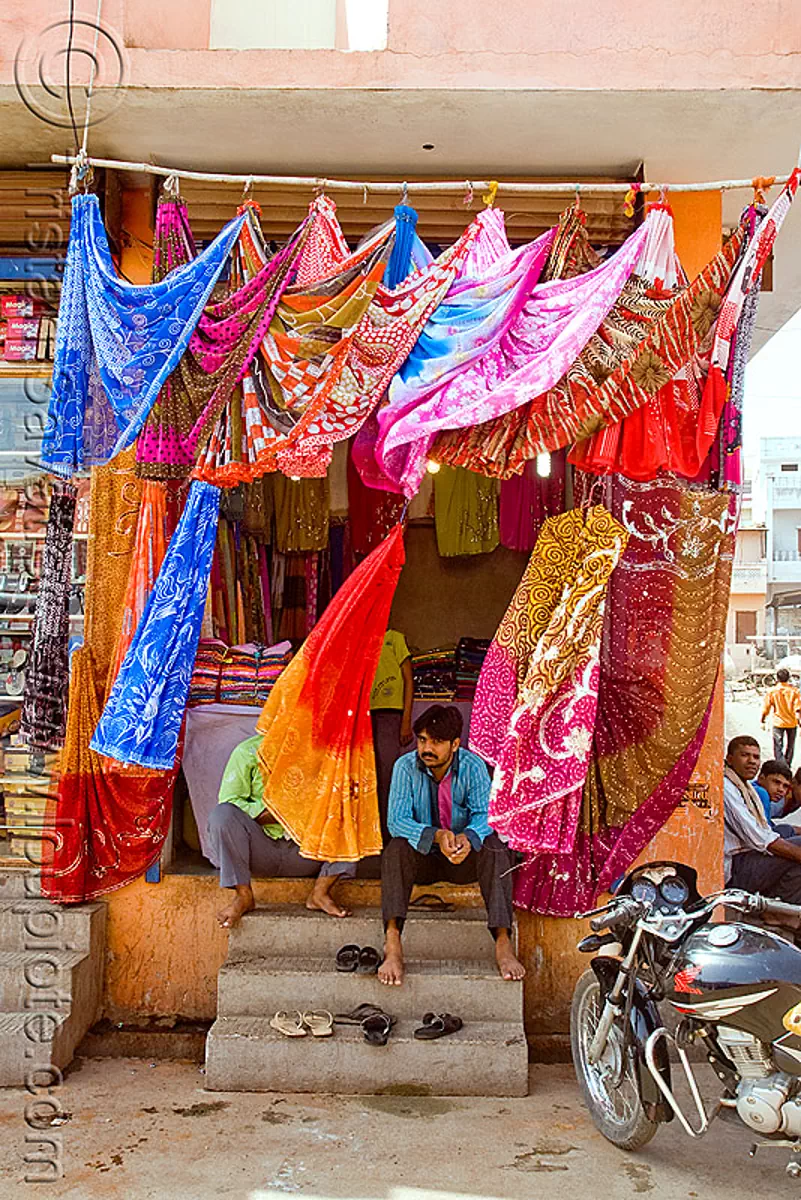 saree shop, india