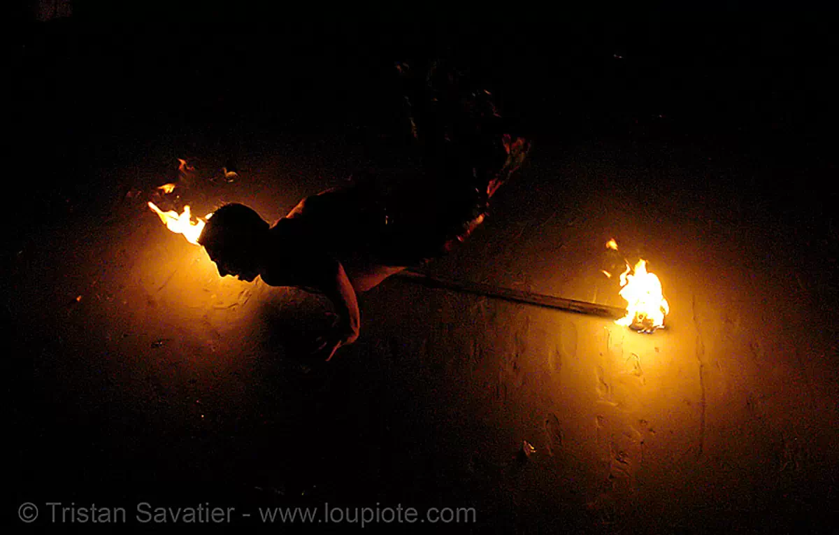 simon with fire staff