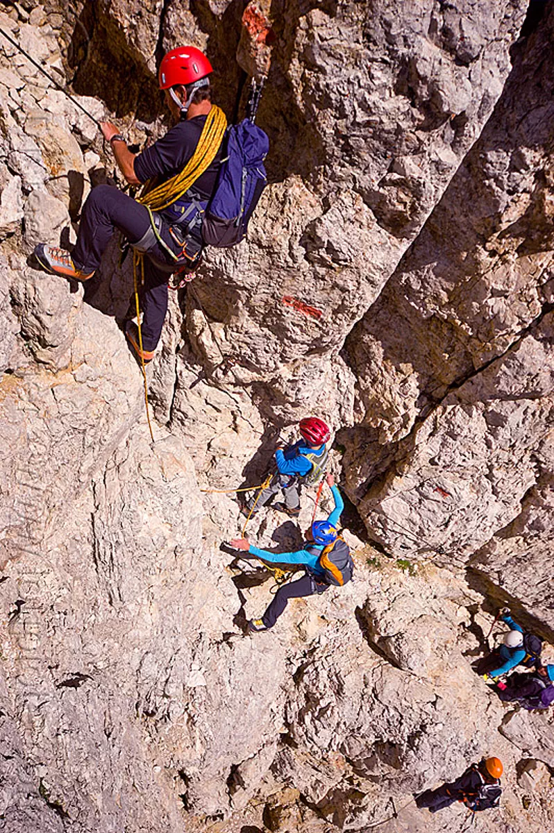 via ferrata del passo santner, dolomites