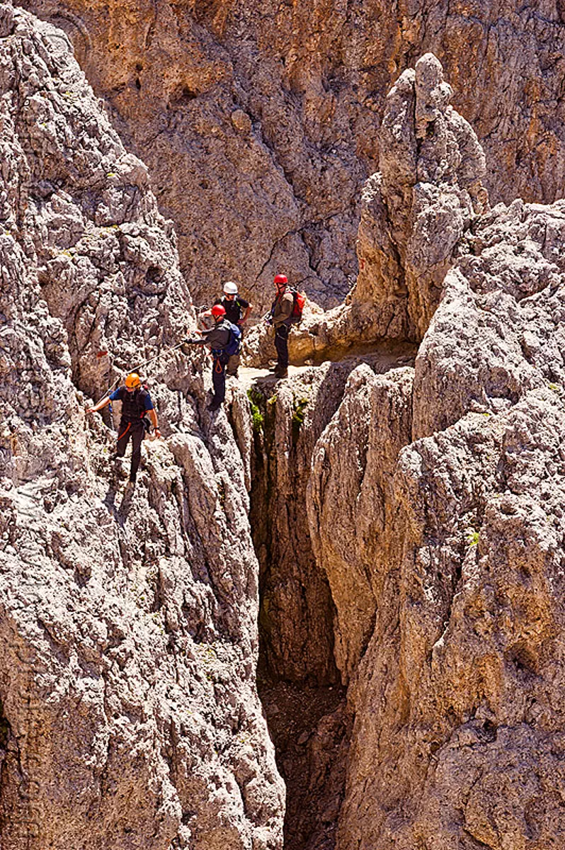 via ferrata del passo santner, dolomites