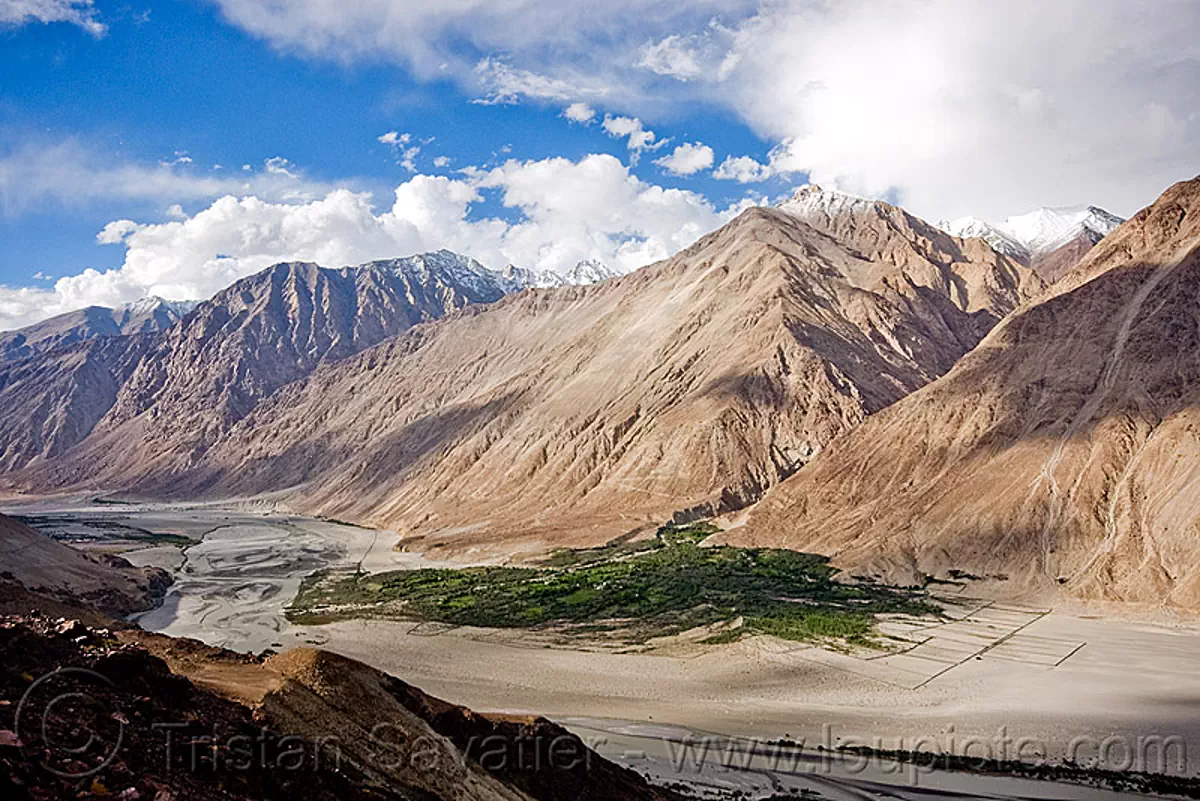 view of nubra valley, ladakh, india
