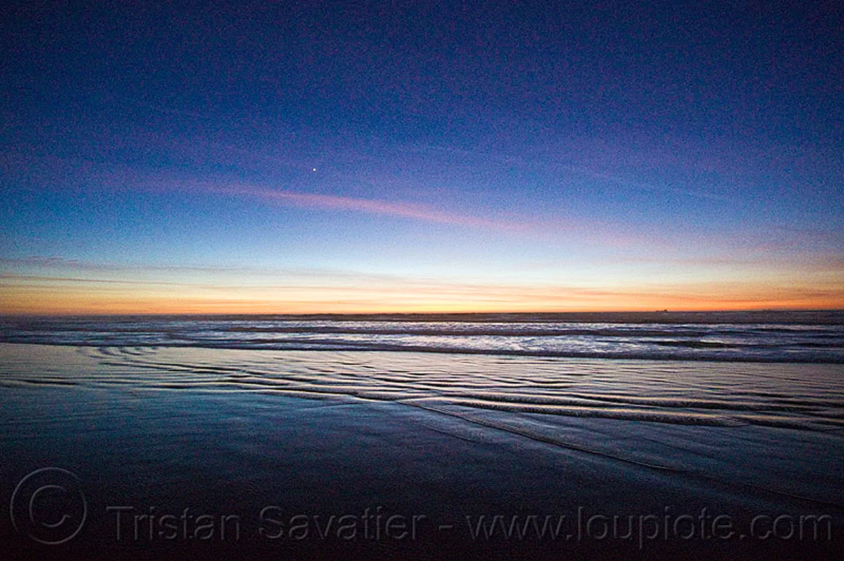 water ripples, ocean beach sunset, san francisco